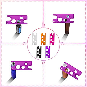 RONRONS 5 Pack Essential Oil Bottle Opener with Keychain, Stainless Steel Roll-On Cap Openers for Eyelash Glue, Replacement Bottle Mouth Heads – Universal Fit, Durable & Portable
