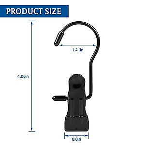 Tinfol Boot Hangers Clips, 16 Pcs Laundry Hooks Hanging Clips, Portable Clothes Pins, Space Saving Clips Hooks, Multifunctional Hangers Clip, for Closet, Travel, Jeans, Hats, Tall Boots, Towels