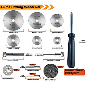 CAROTUPY Tungsten Carbide Burr Set 1/8" Shank，Die Grinder Bits with Sanding Drums and Cutting Wheel Set, 195Pcs Pratical Sanding Bits Kit for Metal, Wood, Plastic, Glass
