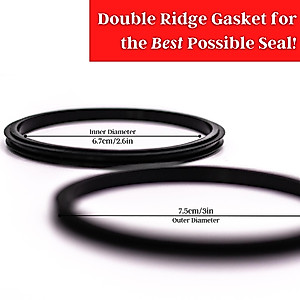 (2 Pack) Replacement Rubber Gaskets Compatible with Yeti Lid Gasket-Seals Fits 20 oz Insulated Stainless Steel Tumblers