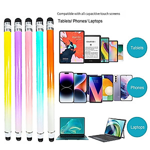 Stylus Pen for Touch Screens(5pack),10 Replaceable Tips High Precision & Sensitivity Capacitive Pens 2 in 1 for iPad iPhone Android Tablets and All Universal Touchscreen Devices