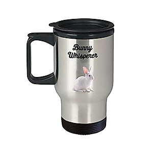 Bunny Whisperer Travel Mug - Funny Tea Hot Cocoa Coffee Insulated Tumbler Cup - Novelty Birthday Christmas Gag Gifts Idea