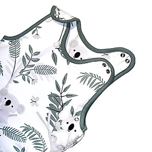 Rey & Shay Sleep Sacks - 100% Cotton Super Soft Baby Wearable Sleeping Bag, 6-18 Month, 1.5 TOG. (Green Koala)