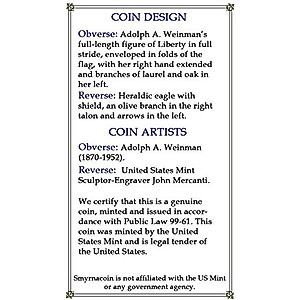 2019 - American Silver Eagle in Plastic Air Tite with our Certificate of Authenticity Dollar Uncirculated Us Mint