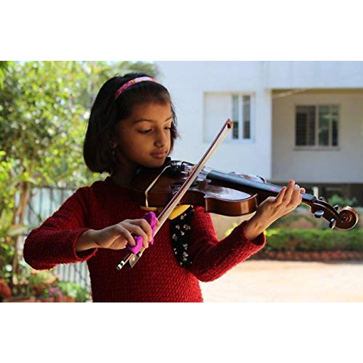 Original Bow Buddy Purple Raspberry 2-Piece Set: Things 4 Strings Bow Hold Buddies Violin/Viola Teaching Aid Accessory