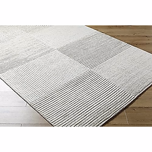 Hauteloom Aliza Wool Living Room, Bedroom Area Rug - Contemporary - Beige, LightGray, Taupe - 8' x 10'