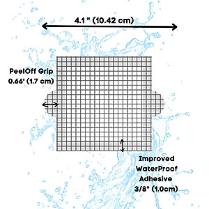 30 Pack, Square 4.1 Inch, Disposable Shower Drain Hair Catcher Mesh Stickers [Improved], Disposable Hair Drain Catcher Stickers, Disposable Drain Covers for Shower