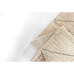 Momeni Rugs WREN 2 Area Rug, 5'3" X 7'3" Ivory Carpet for Living Room, Bedroom, Hallways, Bathroom, and Home Office