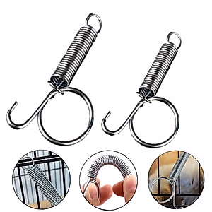 10PCS 85/115mm Spring Door Latch Cage Door Spring Hook Metal Finger Spring Latch Hook for Fixing Rabbit, Dog, Cat, Parrot,Pet Cage Door