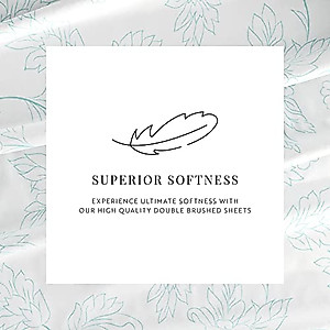 Linen Market 4 Piece Full Bedding Sheet Set (Aqua Vine) - Sleep Better Than Ever with These Ultra-Soft & Cooling Bed Sheets for Your Full Size Bed - Deep Pocket Fits 16" Mattress