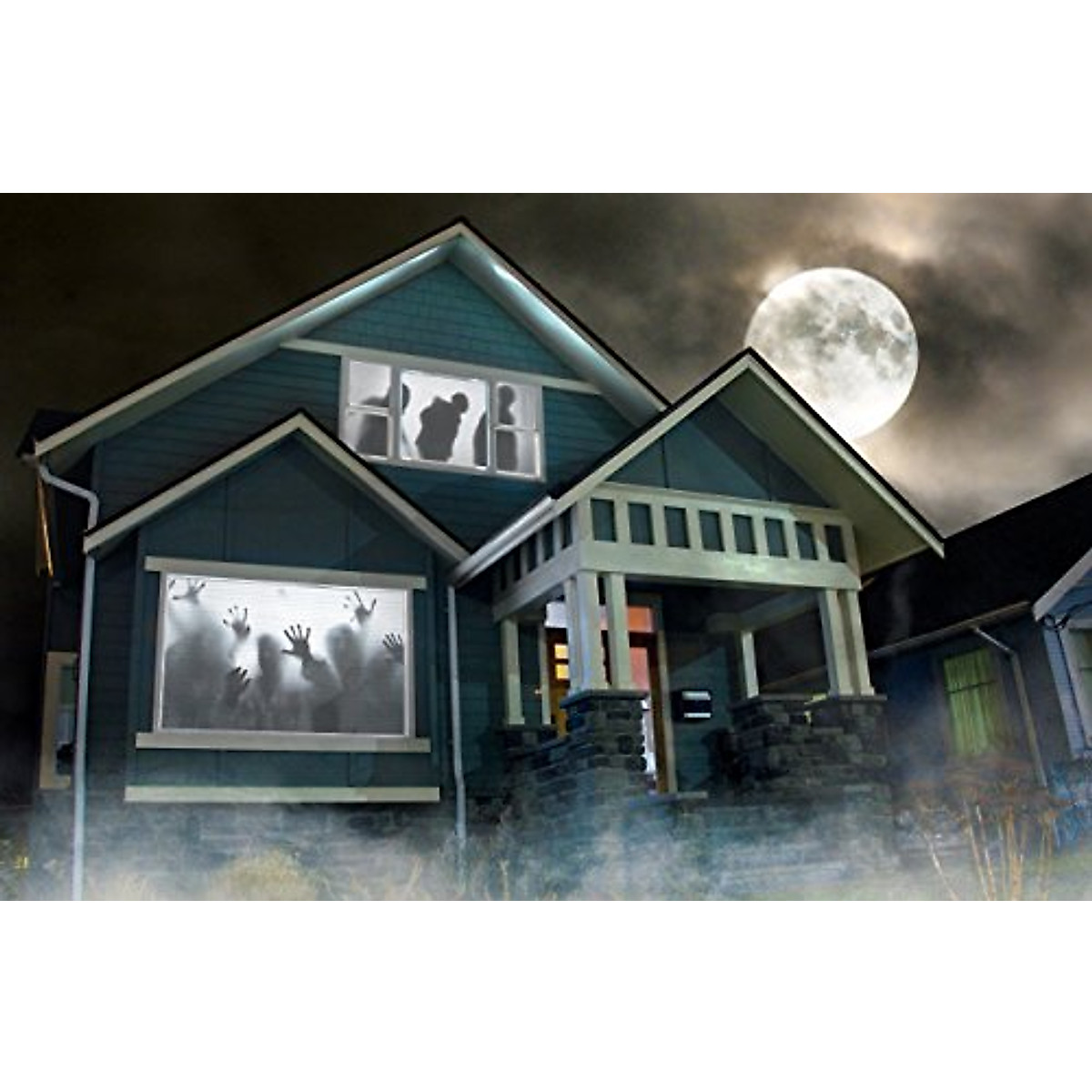 AtmosFearFx Halloween DVD with 48" x 72" White Reaper Brothers Rear Projection Screen (Zombie Invasion DVD)
