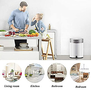 2.6 Gallon Grey trash can liners 300 counts,Small trash bags garbage Bags, Extra Strong 1 2 Gal garbage Bags, Fit 4.5-6 liters trash Bin, bathroom trash can liners for Home Office bedroom(Grey 300)