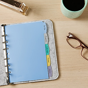 Avery 16180 Write & Erase Plastic Dividers, 5-Tab, 5 1/2 x 8 1/2