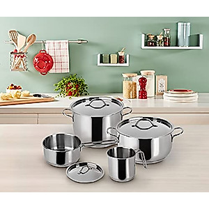 Lagostina Every Saucepan with 2 Handles, Stainless Steel, Diameter 24 cm