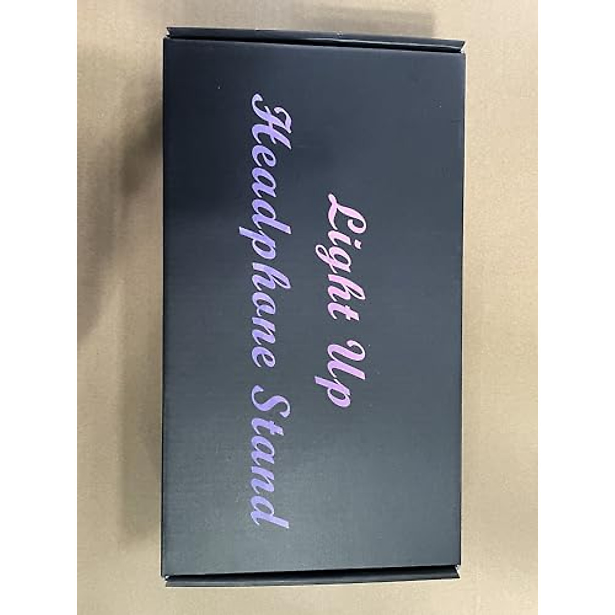 YuanDian Headphone Stand, Walnut Wood Headset Holder with Blue Pink LED Night Light for Gamers, Men, and Music Lovers - Perfect Desk Gift Idea