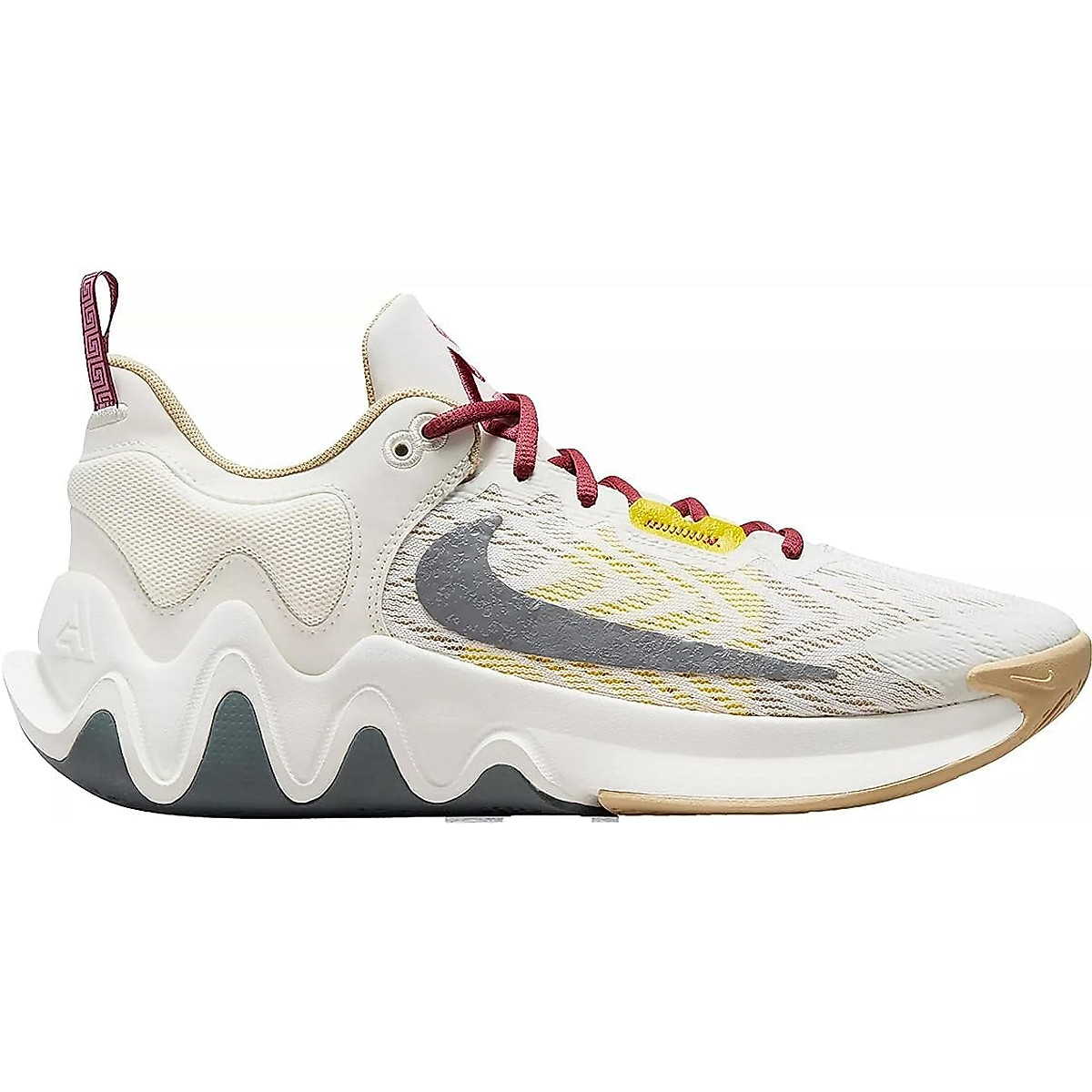 Nike Men's Giannis Immortality 2 Athletic Basketball Shoes (Sail Smoke Gray Yellow) US Size 8.5