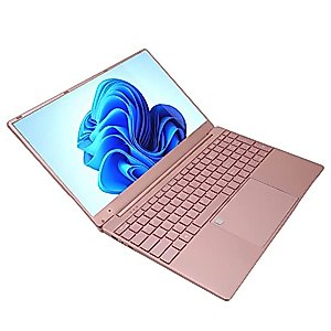 Laptop, 15.6in Laptop 100-240V 2K Resolution IPS Screen Full Size Backlit Keyboard Fingerprint Unlock 2.4G 5G WiFi with Touchpad for Business for Windows 10 (12+1TB US Plug)