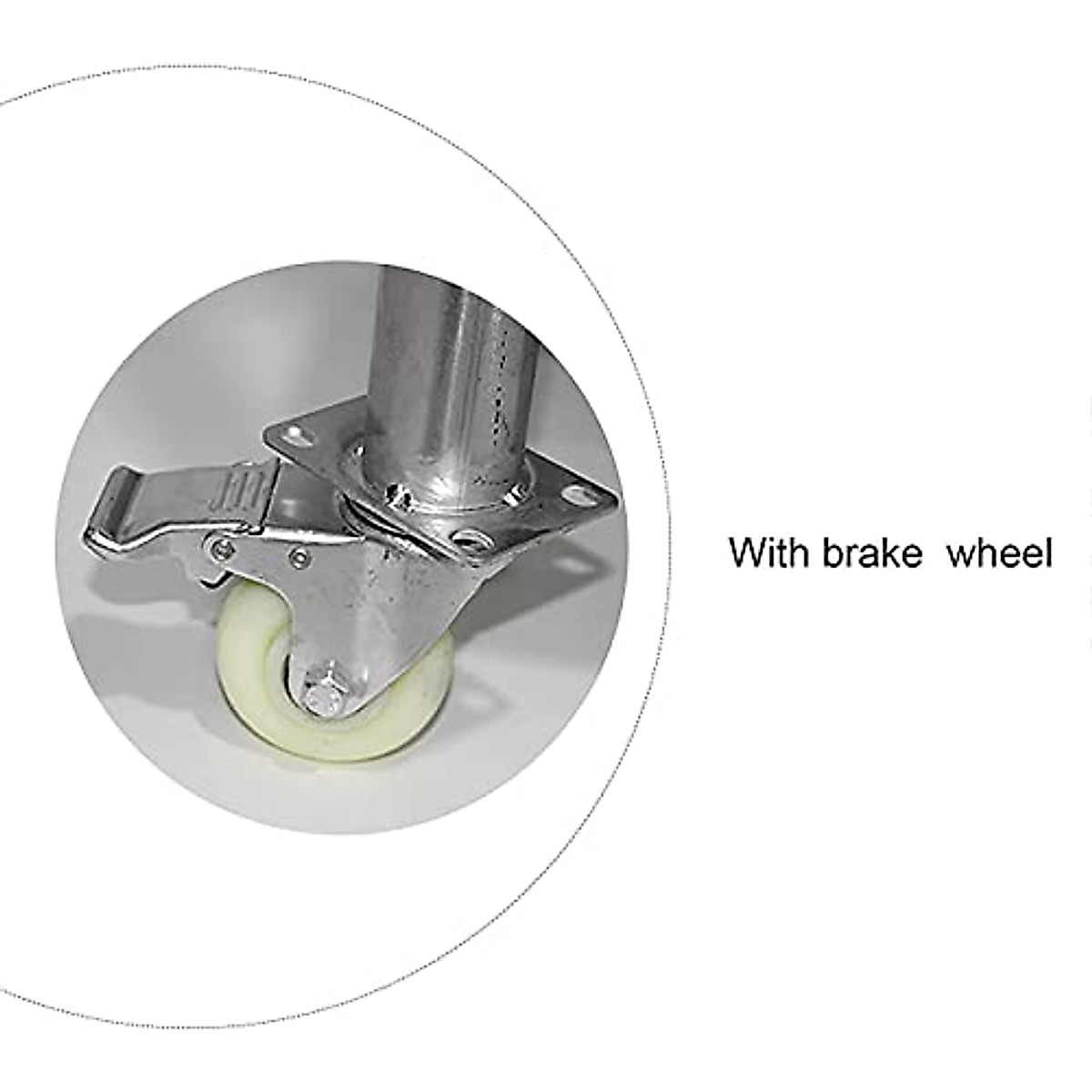 Commercial Kitchen Work Catering Table, Stainless Steel Work Table Commercial Workbench Heavy Duty Table with Caster Wheels Undershelf and Galvanized Legs for Restaurant (Size : 80x50x85cm)