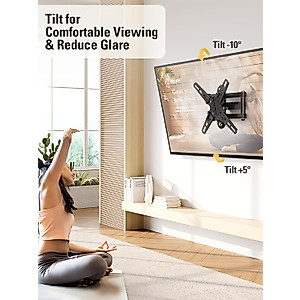 Mounting Dream UL Listed TV Mount Swivel and Tilt for Most 13-42 Inch TVs, Full Motion TV Wall Mount Bracket with Articulating Arm, Max VESA 200x200mm, Loading 50 lbs, MD2465