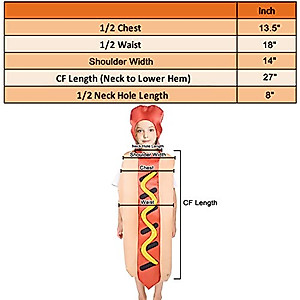 Suppromo Halloween Hot Dog Costume for Kids Toddler Cosplay