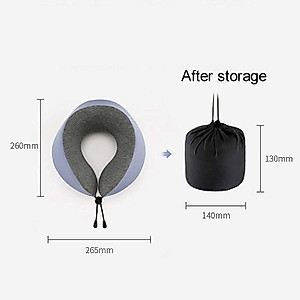 Feilx Travel Pillow - Memory Foam Neck Pillow Support Pillow, Support Cushion U Shaped Portable Travel Pillow for Kids Adults Aircraft Car Train Office