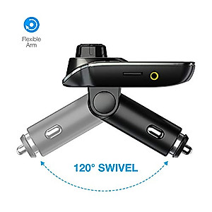 Bluetooth FM Transmitter for Car, Bluetooth Car Adapter Kit, 1.44 inch Display, Supports SD TF Cards, Bluetooth Aux Adapter, Compatible with All Smartphones/iPods, FM Transmitter Bluetooth