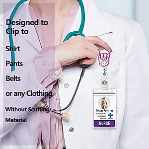 Halloween Badge Reel Retractable with ID Clip Acrylic Skull Hand Badge Holder Holiday Gift, for Nurse Student Teacher Office Name Tag Badge Clip