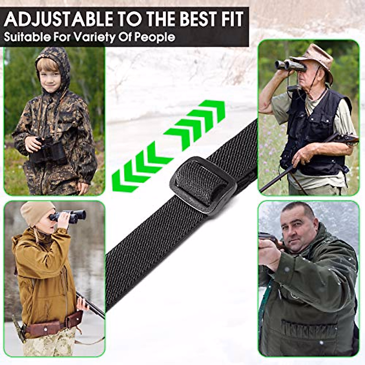Binocular Harness Strap, Adjustable Stretchy, Camera Chest Harness with 2 Loop Connectors Cross Shoulder Strap with Quick Release, Fits for Carrying Binocular, Cameras, Rangefinders and More