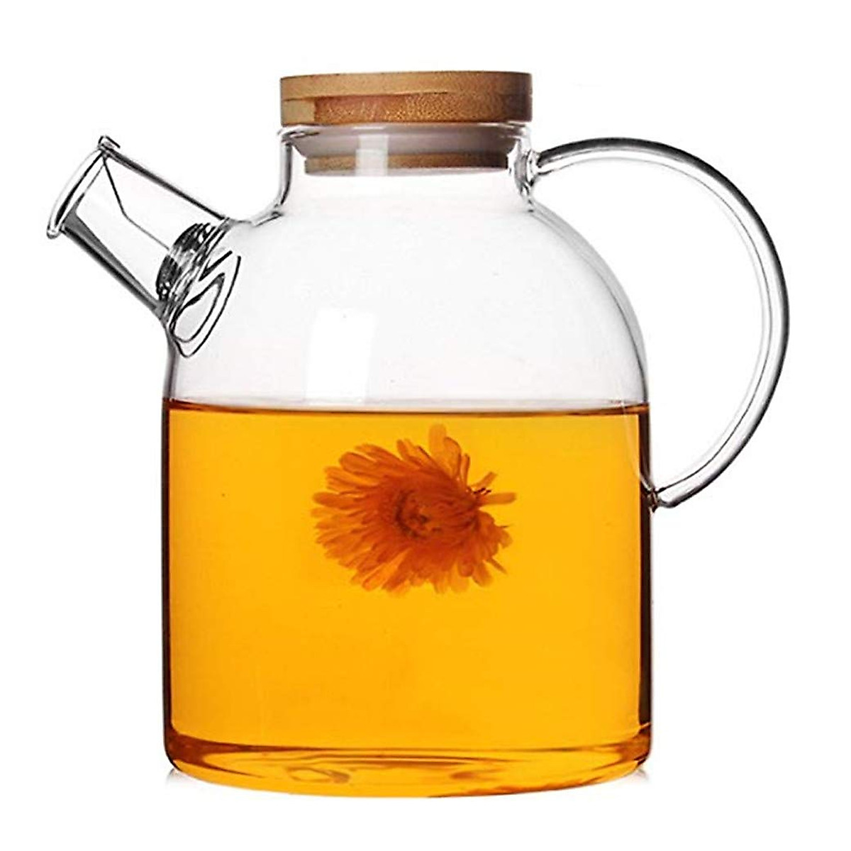 Emoyi 60 ounce Glass Kettle - Pitcher - Heat Resistant Borosilicate Glass - Stove-top Safe Teapot Carafe