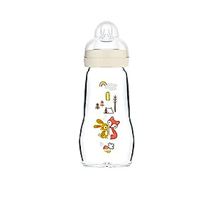 MAM BIBERON VERRE 2 MOIS ET + Garden Blanc Tétine Débit 2 (260 ml)