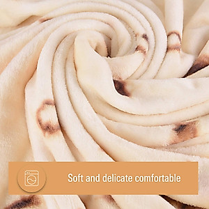 Denkee Tortilla Blanket 71 inches, Tortilla Throw Blanket for Adult and Kids, Taco Blanket Double Sided, Realistic Food Blanket, Funny Gifts for Kids Teenagers