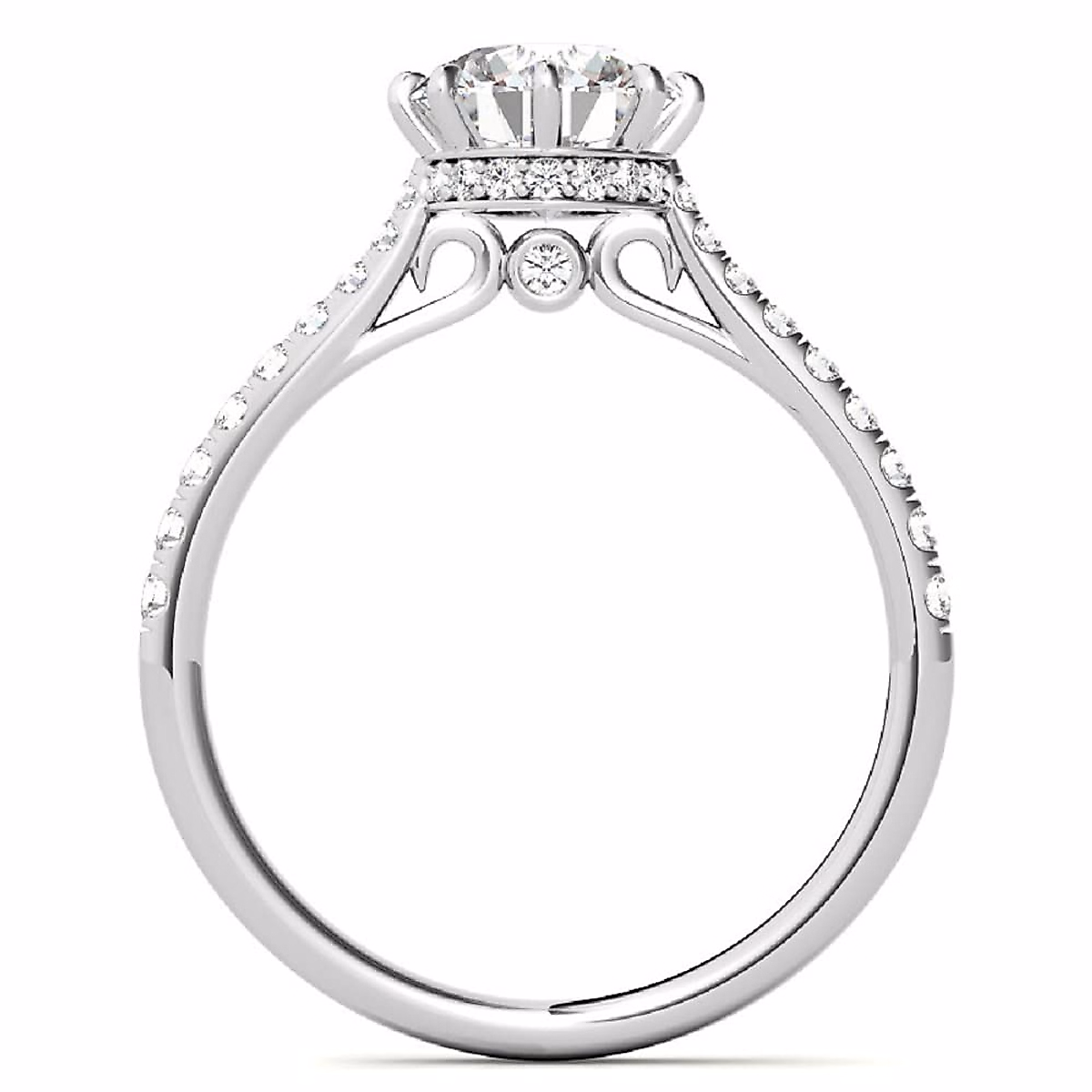 Kiara Gems 2 CT Round Moissanite Engagement Ring 10K 14K 18K Solid Gold Moissanite Diamond Ring 925 Sterling Silver Solitaire Engagement Ring Wedding Ring for Women (7)