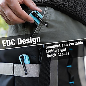 FLISSA 4.5" Folding Pocket Knife, Lightweight EDC Pocket Knife with Axis Lock, 3.2" AUS-8 Steel Blade, Sharp Camping Hiking Knife with Pocket Clip, Unique Tool Gift for Men, Dad (Blue)