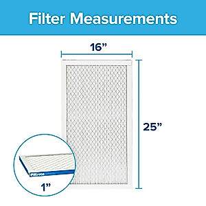 Filtrete 16x25x1 Air Filter, MPR 1900, MERV 13, Healthy Living Ultimate Allergen 3-Month Pleated 1-Inch Air Filters, 2 Filters