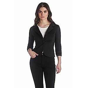 Women's Casual Work Office Blazer Jacket JK1131 SLPBLK M
