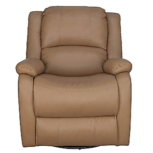 RecPro Set of 2 Charles Collection | 30" Swivel Glider RV Recliner | RV Living Room (Slideout) Chair | RV Furniture | Glider Chair | Toffee