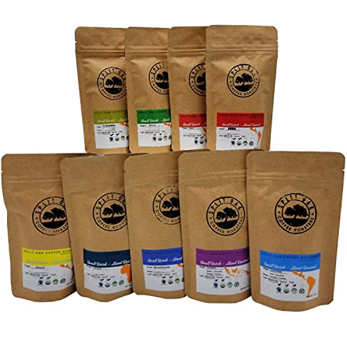 Best Coffee Gift Box Set 9 Assorted Coffees . Sumatra Timor Colombia Ethiopia Honduras Mexico Guatemala Brazil Peru. All Amazing Coffee from all Over the World (9 Pack Whole Beans Assorted Coffee 2oz)