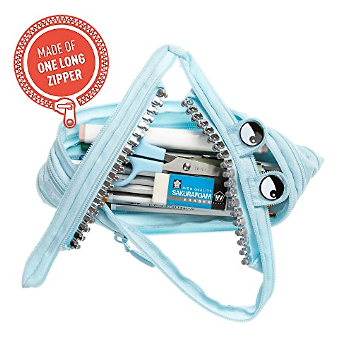 ZIPIT Kids' Pencil Case, Light Blue, Pencil Case