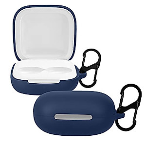 kwmobile Case Compatible with Beats Fit Pro Case - Silicone Cover Holder for Earbuds - Dark Blue
