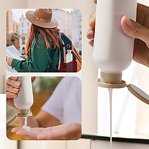 Lusiyi Squeeze Bottles 8 oz, Travel Shampoo and Conditioner Bottles, Plastic Refillable Containers for Lotion(8oz, 3Pcs, White)