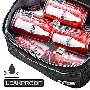 Insulated Lunch Bag for Women Men, Leakproof Thermal Reusable Lunch Box for Adult & Kids by Tirrinia, Lunch Cooler Tote for Office Work, Black