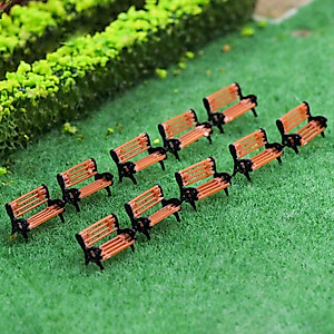 10pcs Park Benches Model Train 1:150 Bench 1.06cm or 0.42inch Chair Settee N Scale Railway Layout New