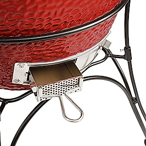 Kamado Joe KJ23RHC Classic Joe II 18-inch Charcoal Grill with Cart and Side Shelves, Blaze Red