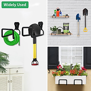 Garden Hose Holder - Hose Hanger Wall Mount, Heavy Duty Water Hose Holder for Outdoor/Indoor Use in Yard, Metal Durable Hose Hooks, Ideal for Water Hose Storage