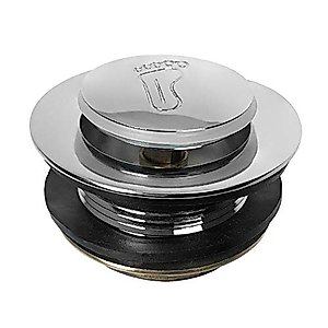 QWORK Tip-Toe Bathtub Drain, Polished Chrome, for 1-1/2" Shower and Tub Drains