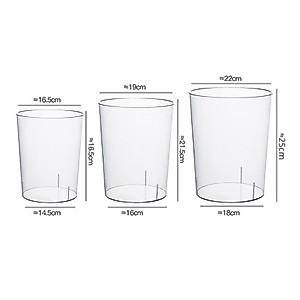 Modern Trash Can Clear Desktop Trash Can Wastebasket Plastic Waste Paper Basket Round for Bedroom Kitchen Car Dressing Table Decoration, 22cmx25cm