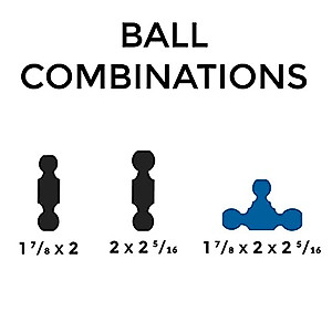 MultiPro Tow & Stow - Fits 2" Receiver, Tri-Ball (1-7/8" x 2" x 2-5/16"), 4.5" Drop, 10,000 GTW - TS10066BMP