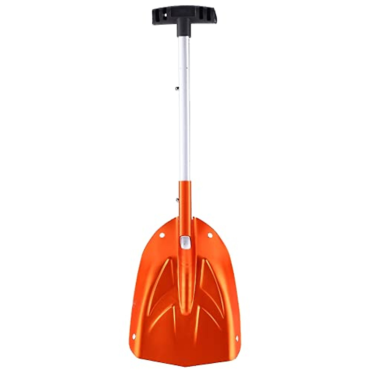 Winter Snow Ice Shovel with Telescopic Skidproof Handle Aluminum Alloy Winter Snow Ice Shovel Outdoor Kit Tool Orange