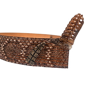 1.25" Real Texas Western Rattlesnake Hat Band with Head & Rattle - Closed Mouth (598-HB204C)