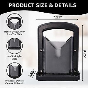 ISOKO Bagel Slicer - Premium Stainless Steel Bagel cutter, with Smooth Guillotine and Non-Slip Silicone Base for Perfect Slices Every Time for the better bagel experience. Black